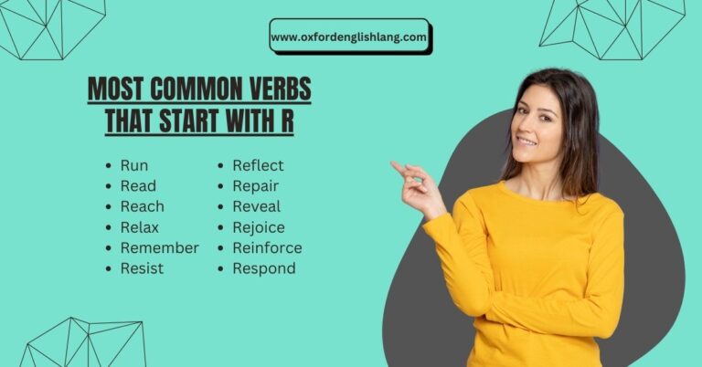 110+ Commonly Used Verbs That Start With R - Oxford English