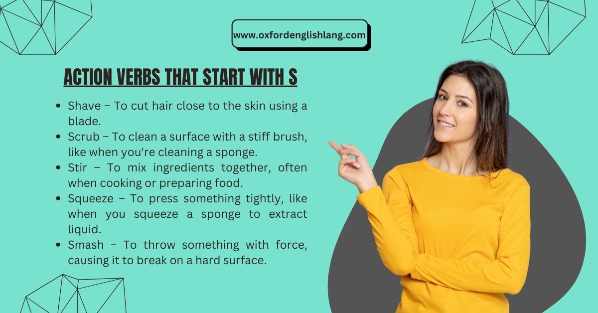 200+ Commonly Used Verbs That Start With S - Oxford English