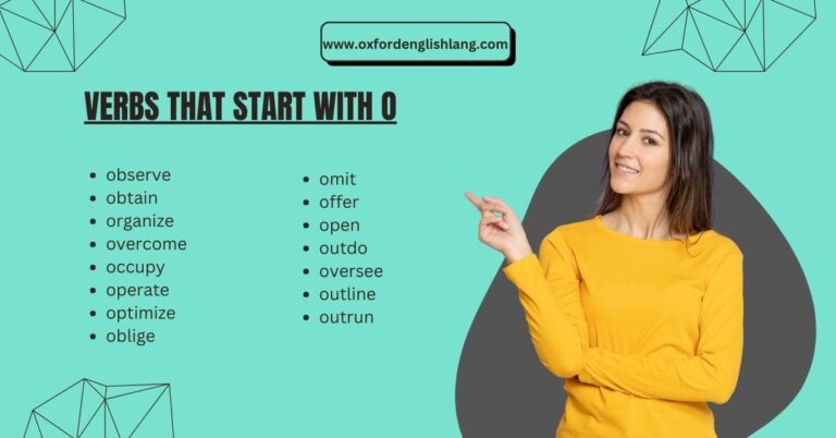 101+ Commonly Used Verbs That Start With O - Oxford English